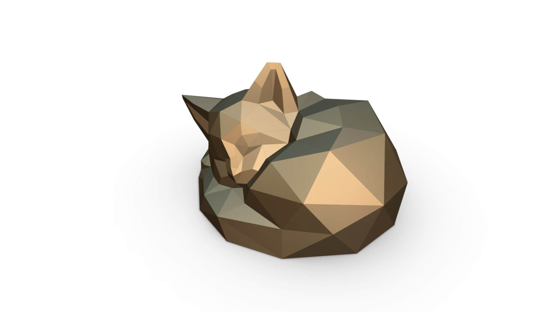 Low Poly Cat - 3D Model by lowpoly_print