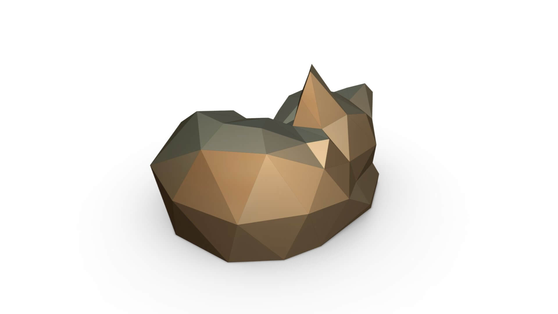Low Poly Cat - 3D Model by lowpoly_print