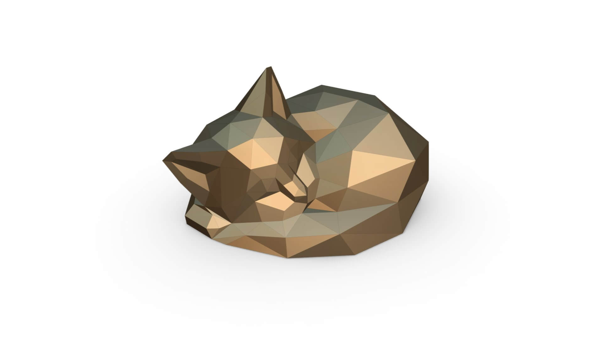 Low Poly Cat - 3D Model by lowpoly_print