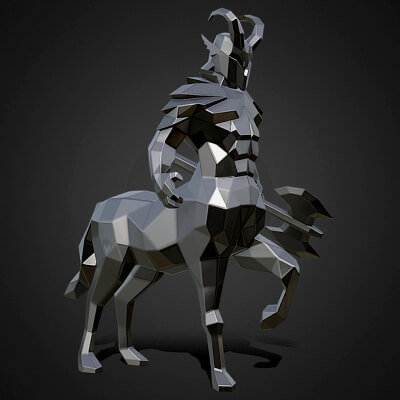 Centaur Low Poly - 3D Model by lowpoly_print