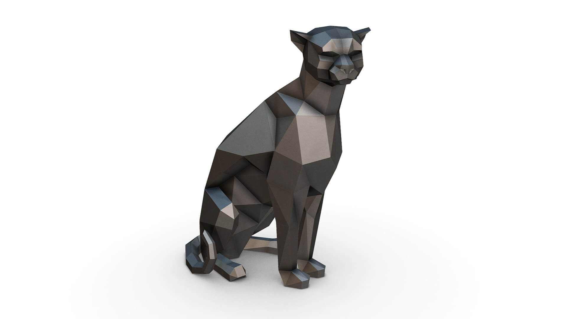 Low Poly Cheetah - 3D Model by lowpoly_print