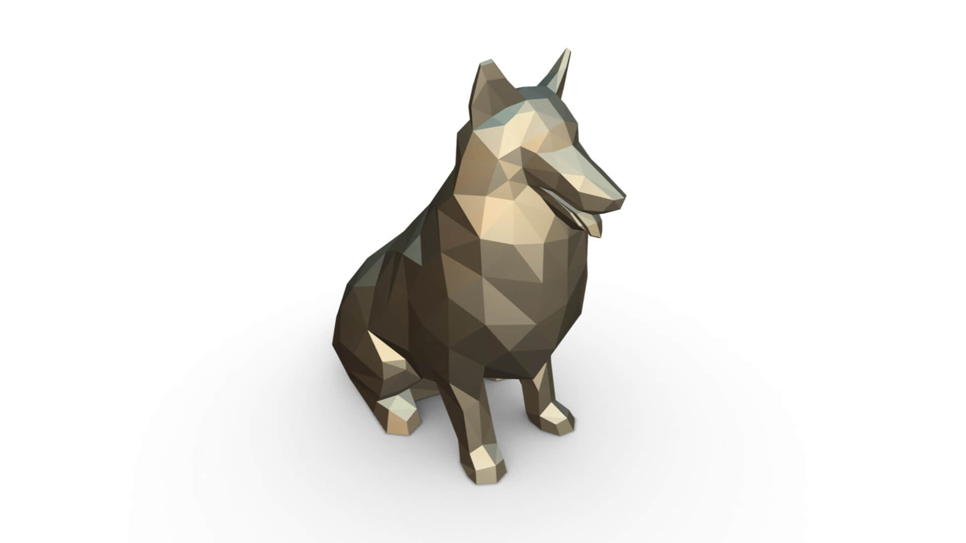 Low Poly Collie - 3D Model by lowpoly_print