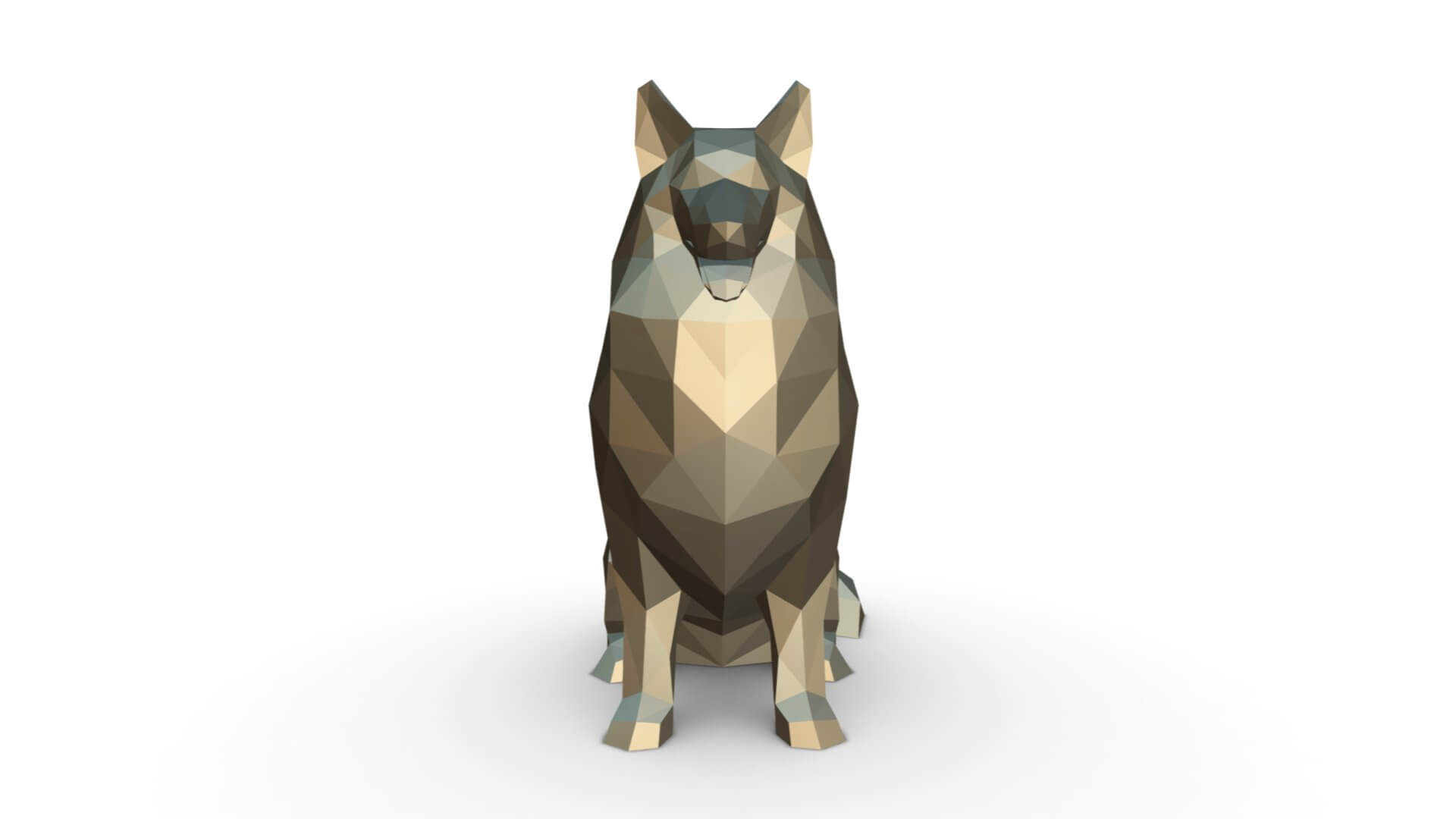 Low Poly Collie - 3D Model by lowpoly_print