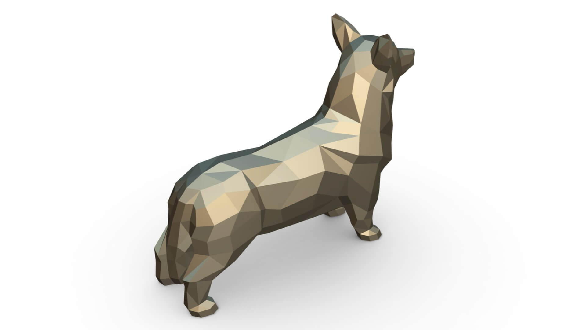 Low Poly Corgi - 3D Model by lowpoly_print