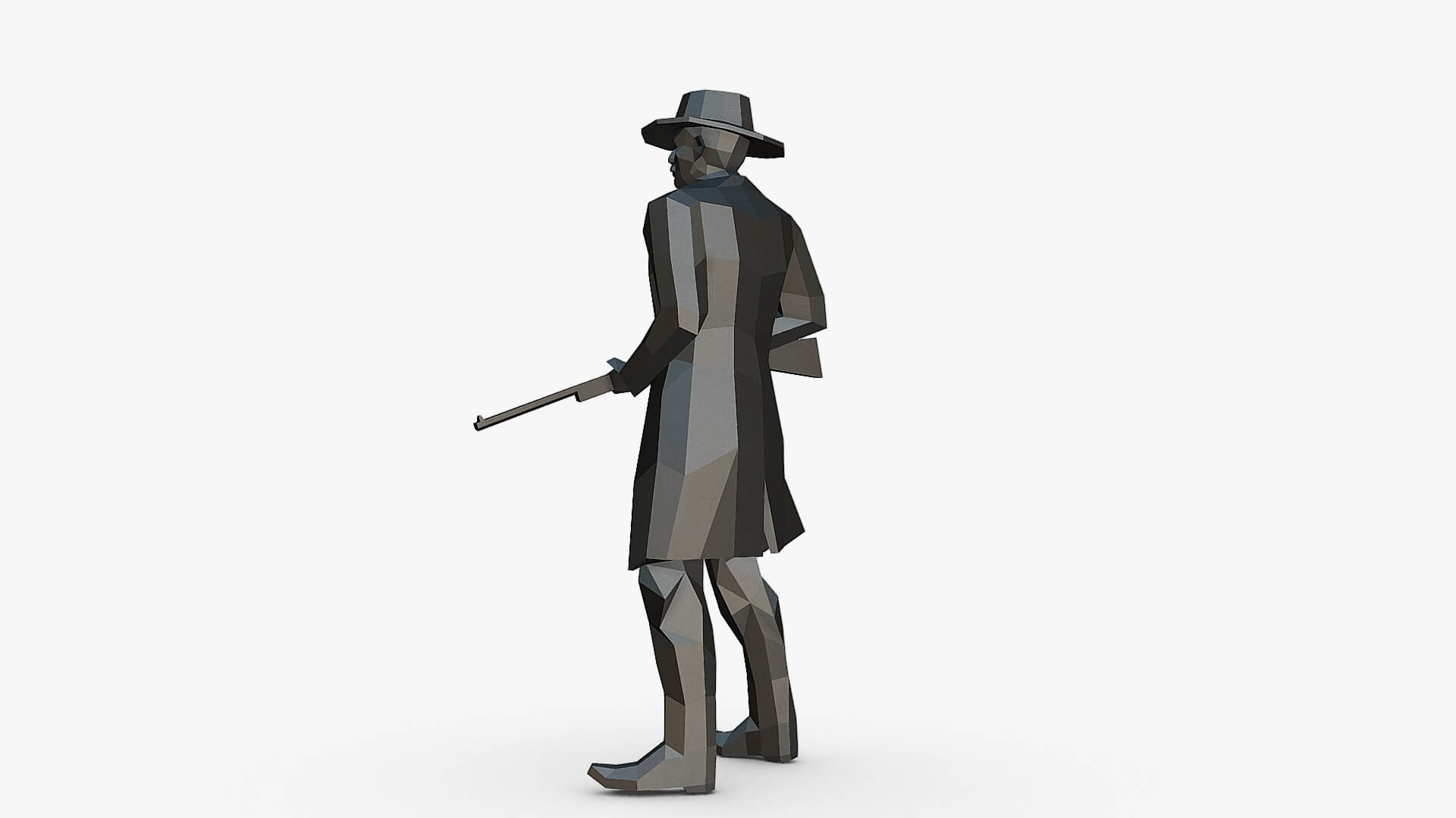 Cowboy Low Poly - 3D Model by lowpoly_print