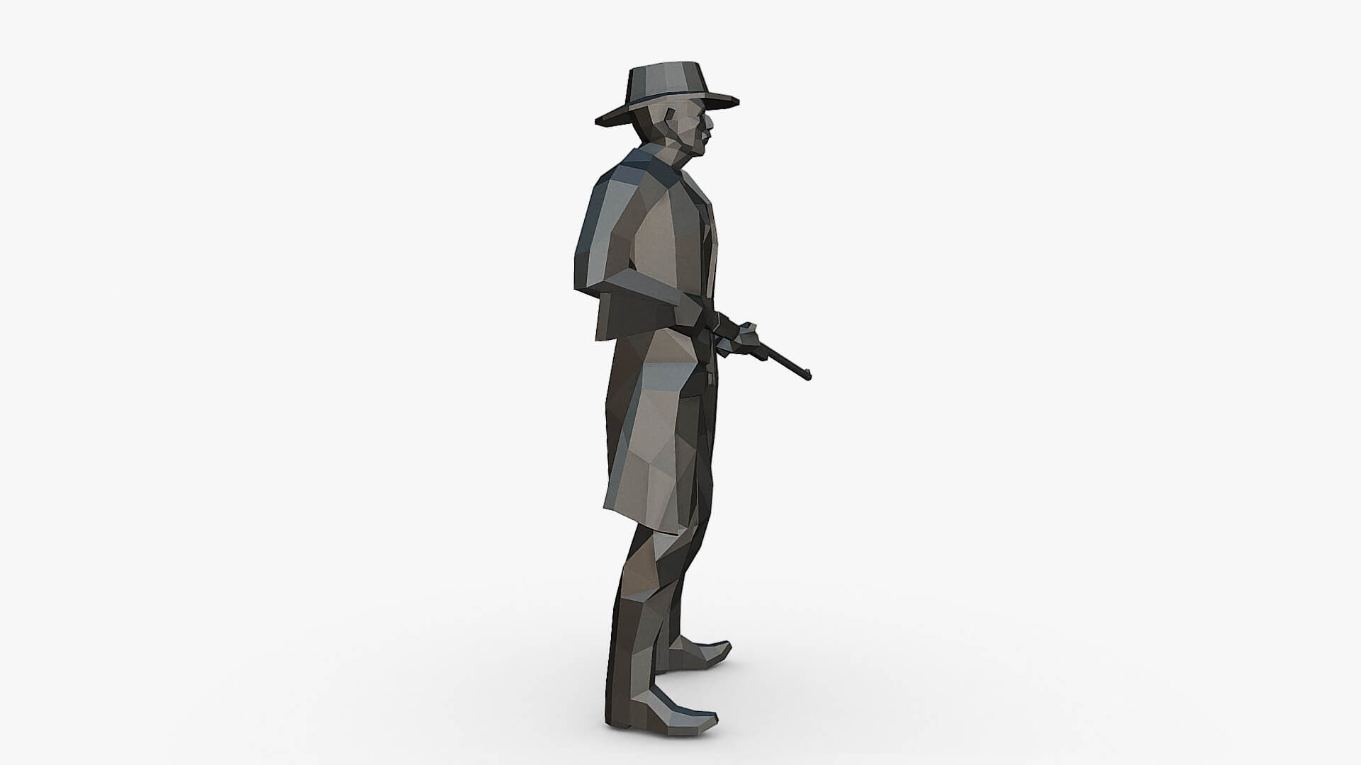 Cowboy Low Poly - 3D Model by lowpoly_print