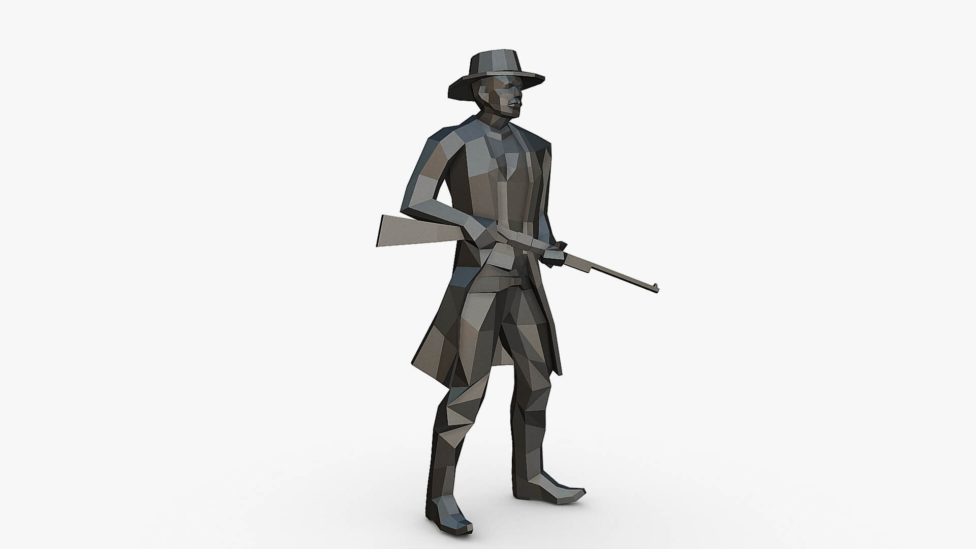 Cowboy Low Poly - 3D Model by lowpoly_print