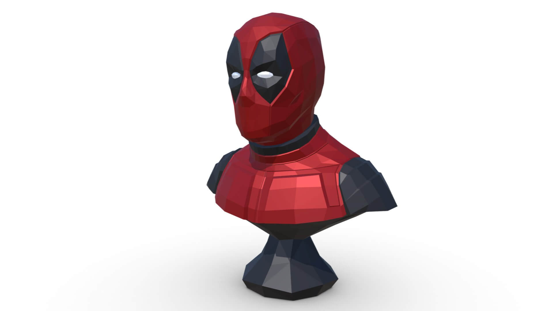 Low Poly Deadpool - 3D Model by lowpoly_print