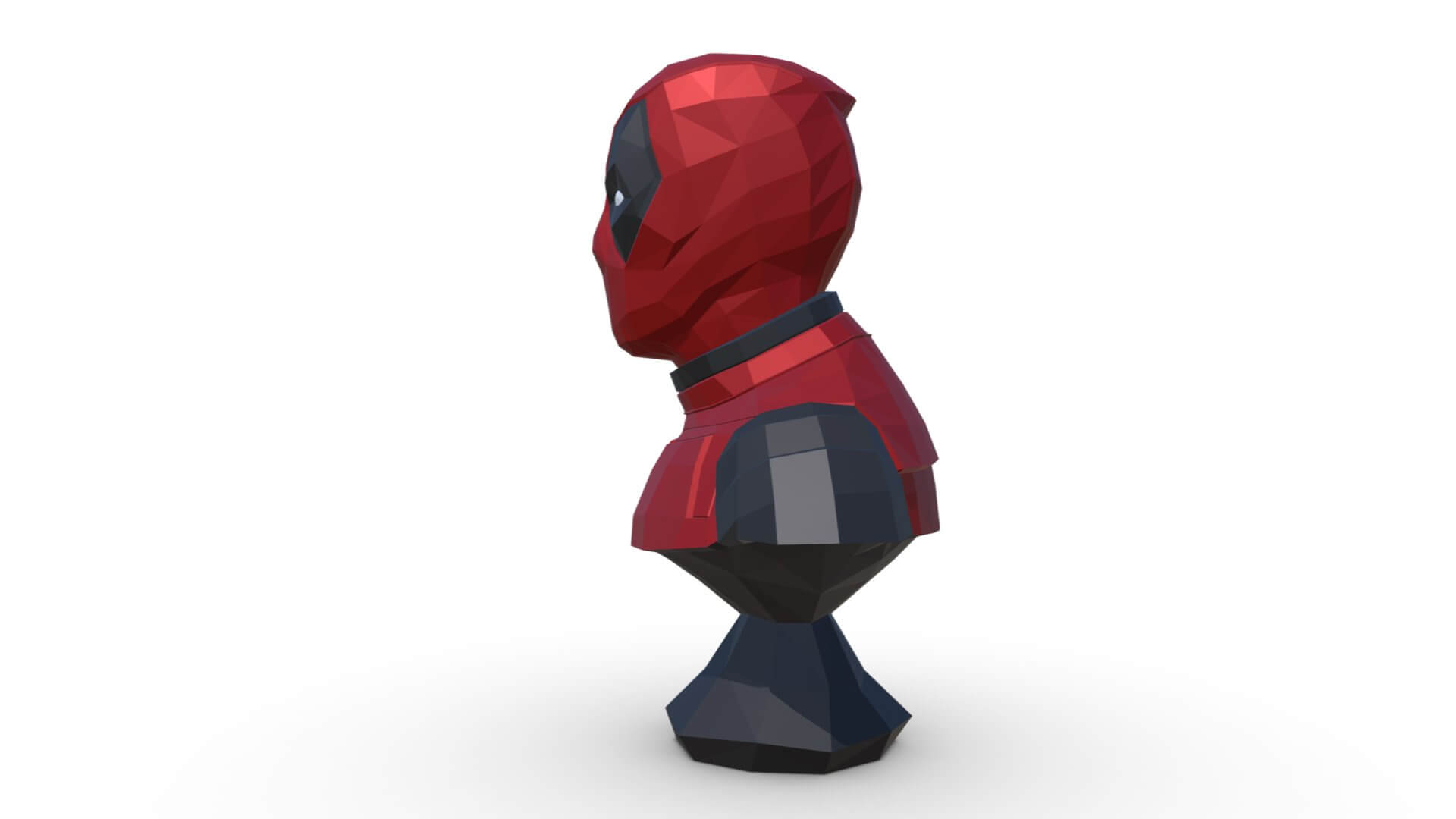 Low Poly Deadpool - 3D Model by lowpoly_print