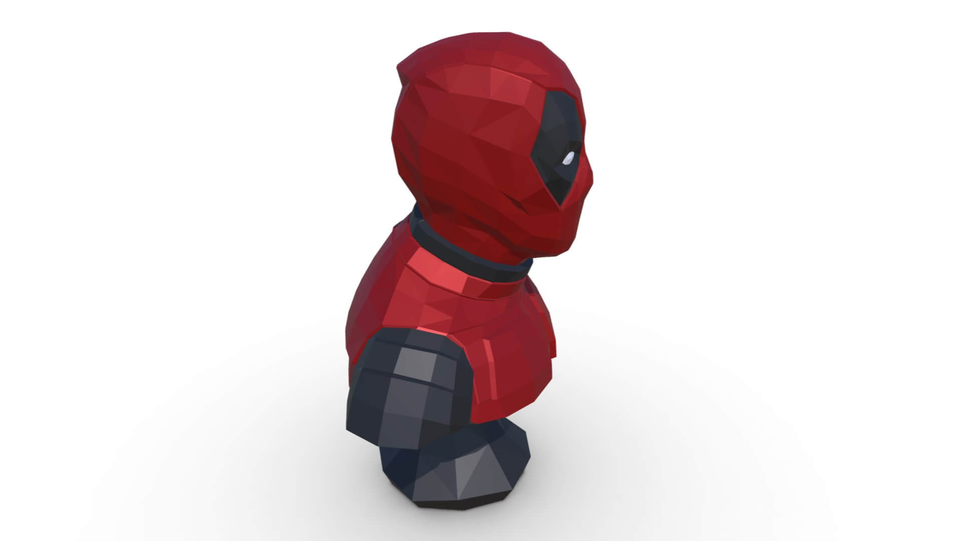 Low Poly Deadpool - 3D Model by lowpoly_print