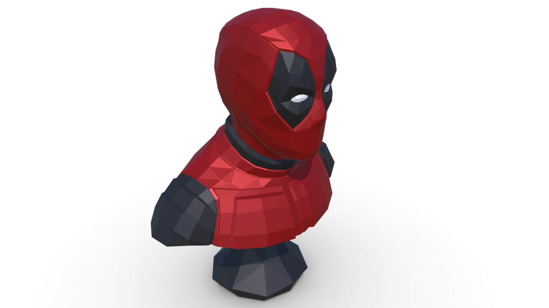 Low Poly Deadpool - 3D Model by lowpoly_print