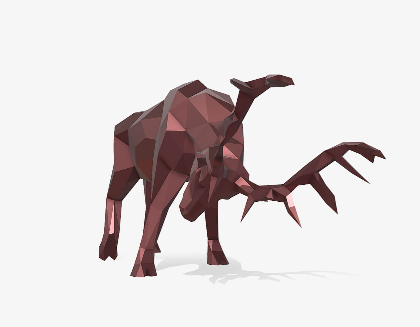 Deer Low Poly - 3D Print Model by lowpoly_print