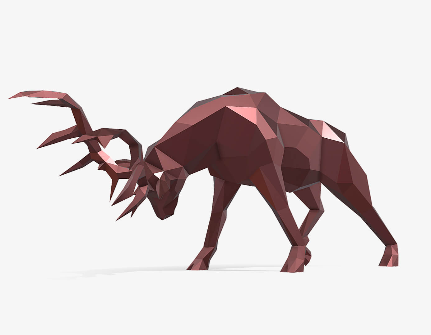 Deer Low Poly - 3D Model by lowpoly_print