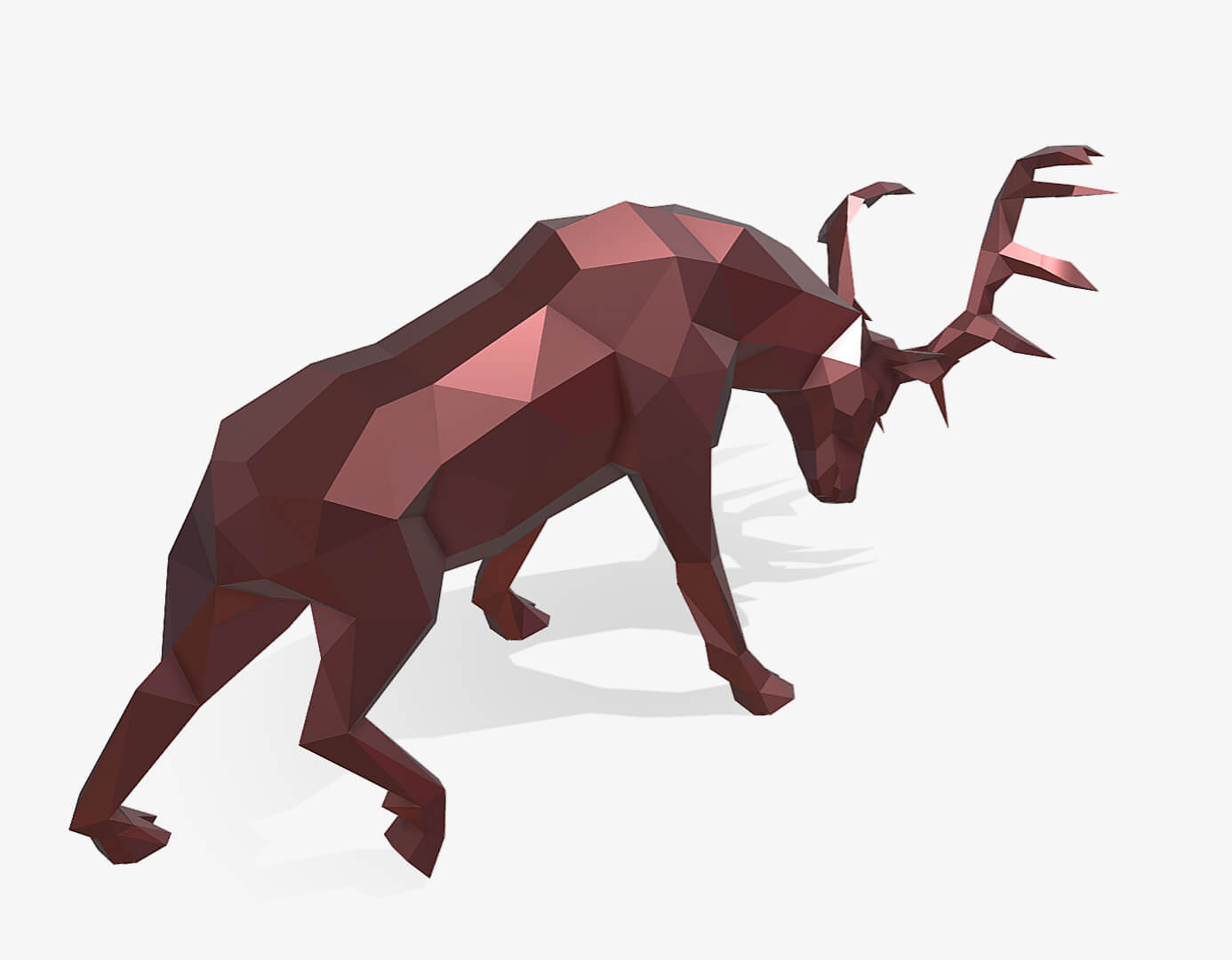 Deer Low Poly - 3D Model by lowpoly_print