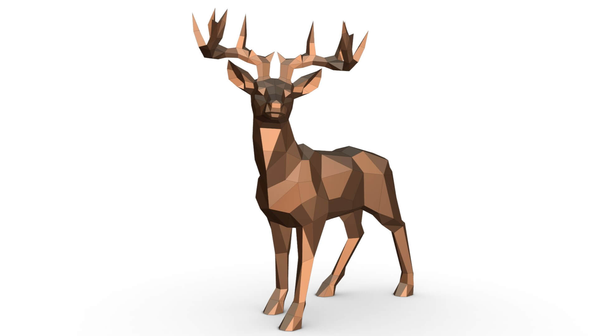 Low Poly Deer - 3D Model by lowpoly_print