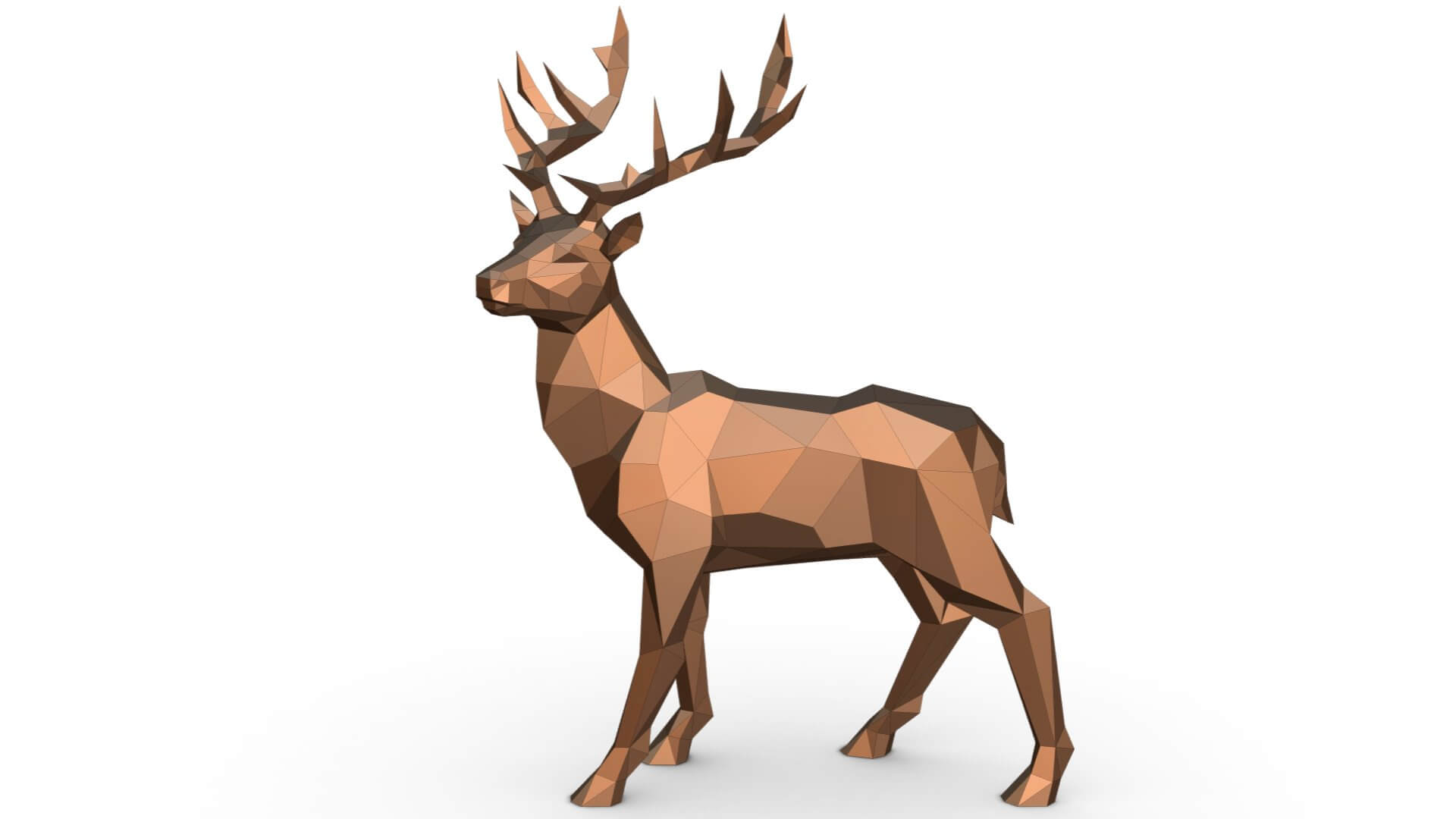 Low Poly Deer - 3D Model by lowpoly_print
