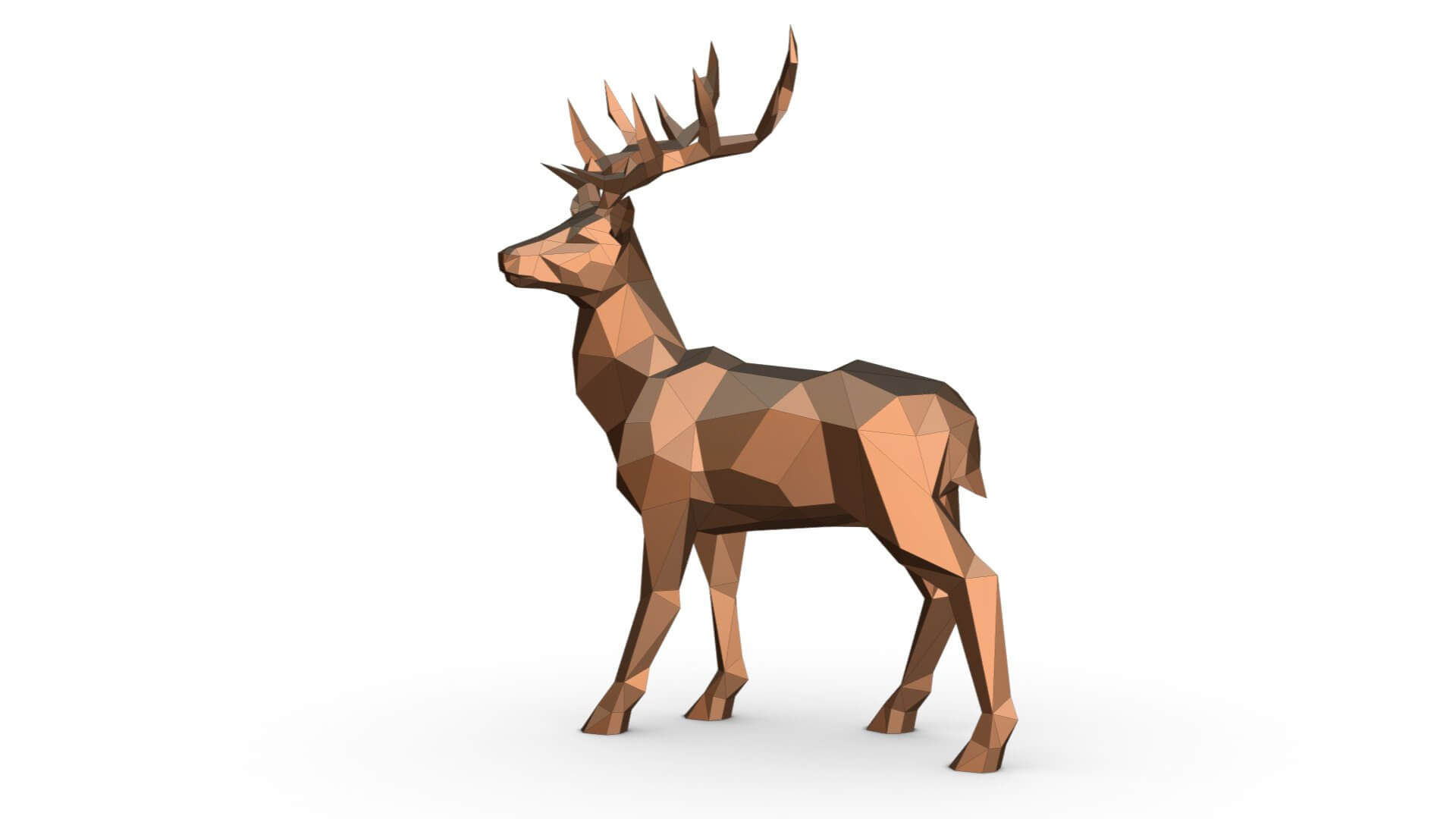 Low Poly Deer - 3D Model by lowpoly_print