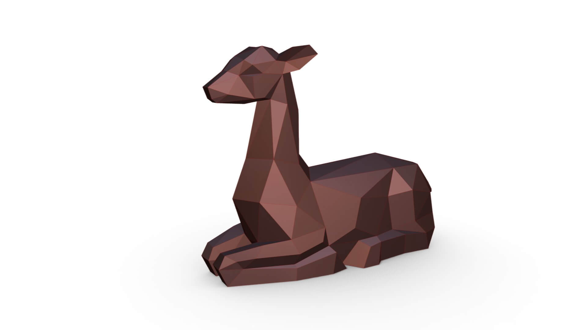 Low Poly Deer - 3D Model by lowpoly_print