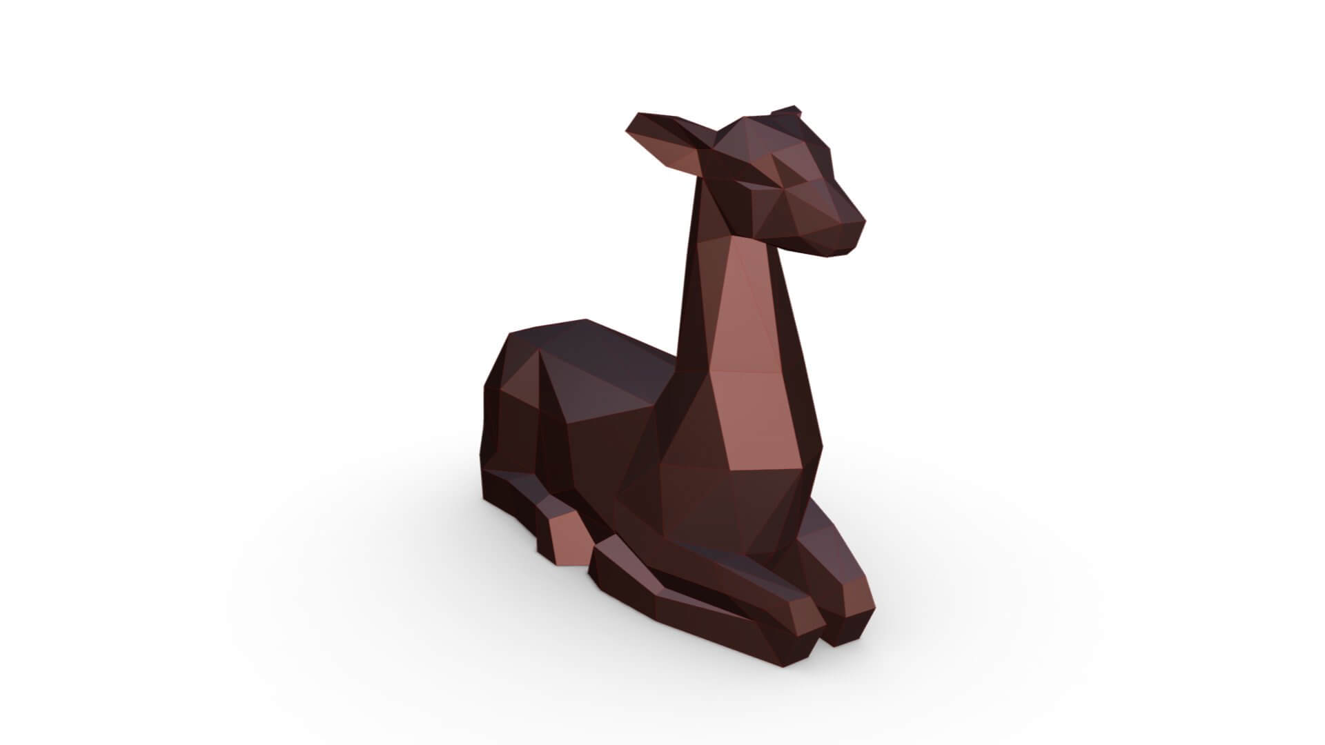 Low Poly Deer - 3D Model by lowpoly_print