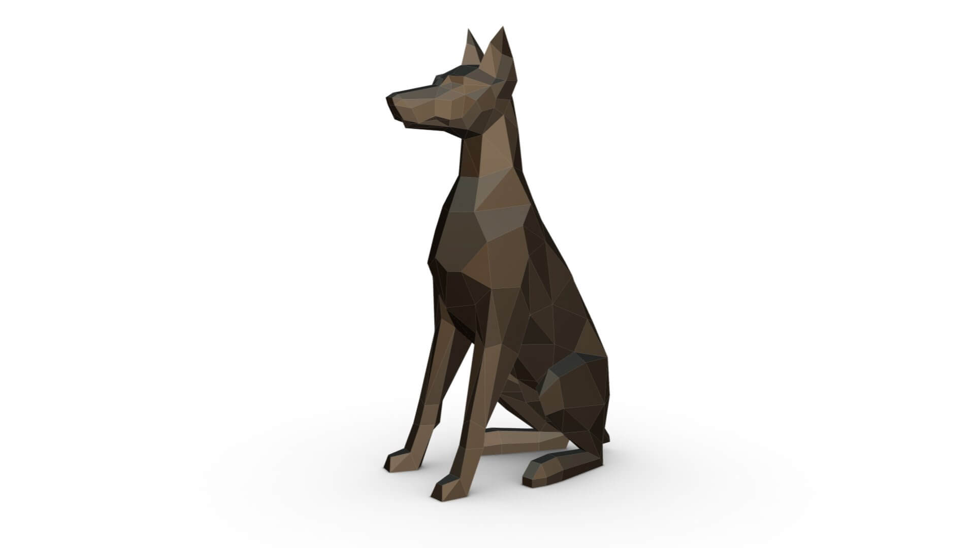 Low Poly Doberman - 3D Model by lowpoly_print