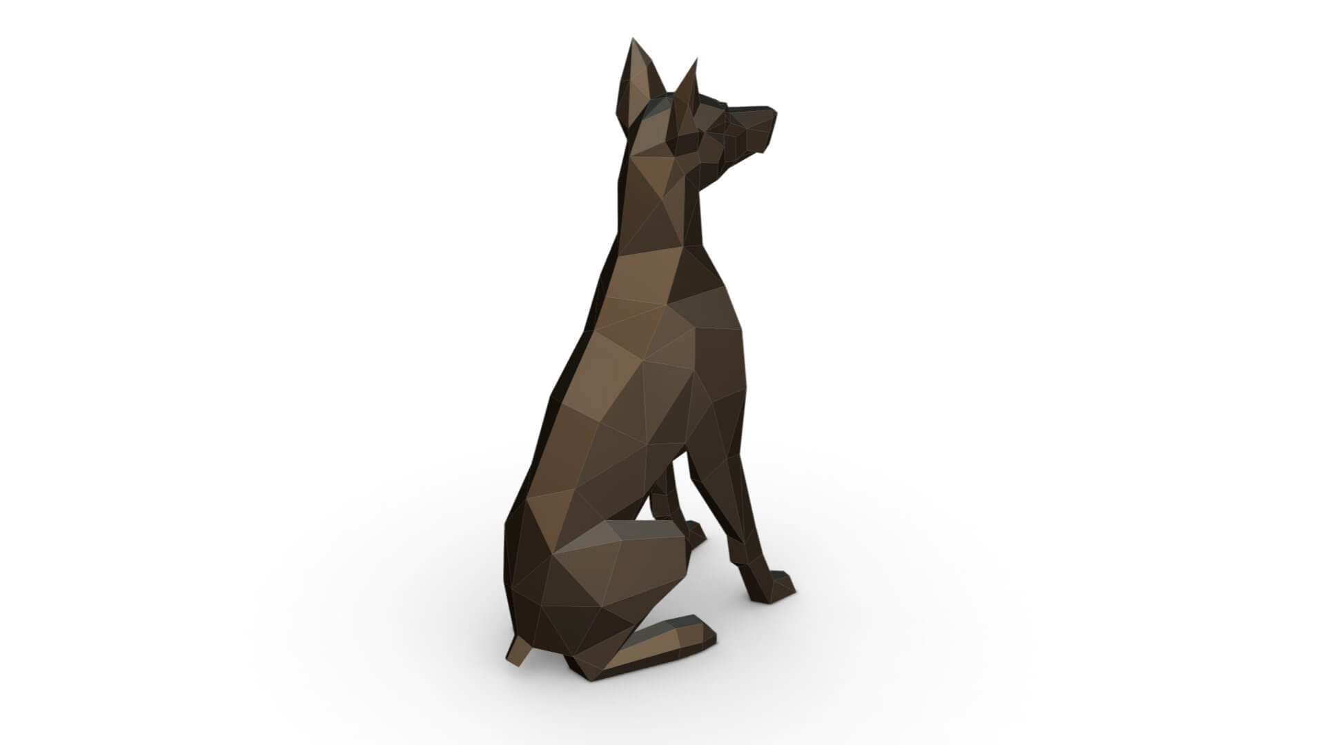 Low Poly Doberman - 3D Model by lowpoly_print
