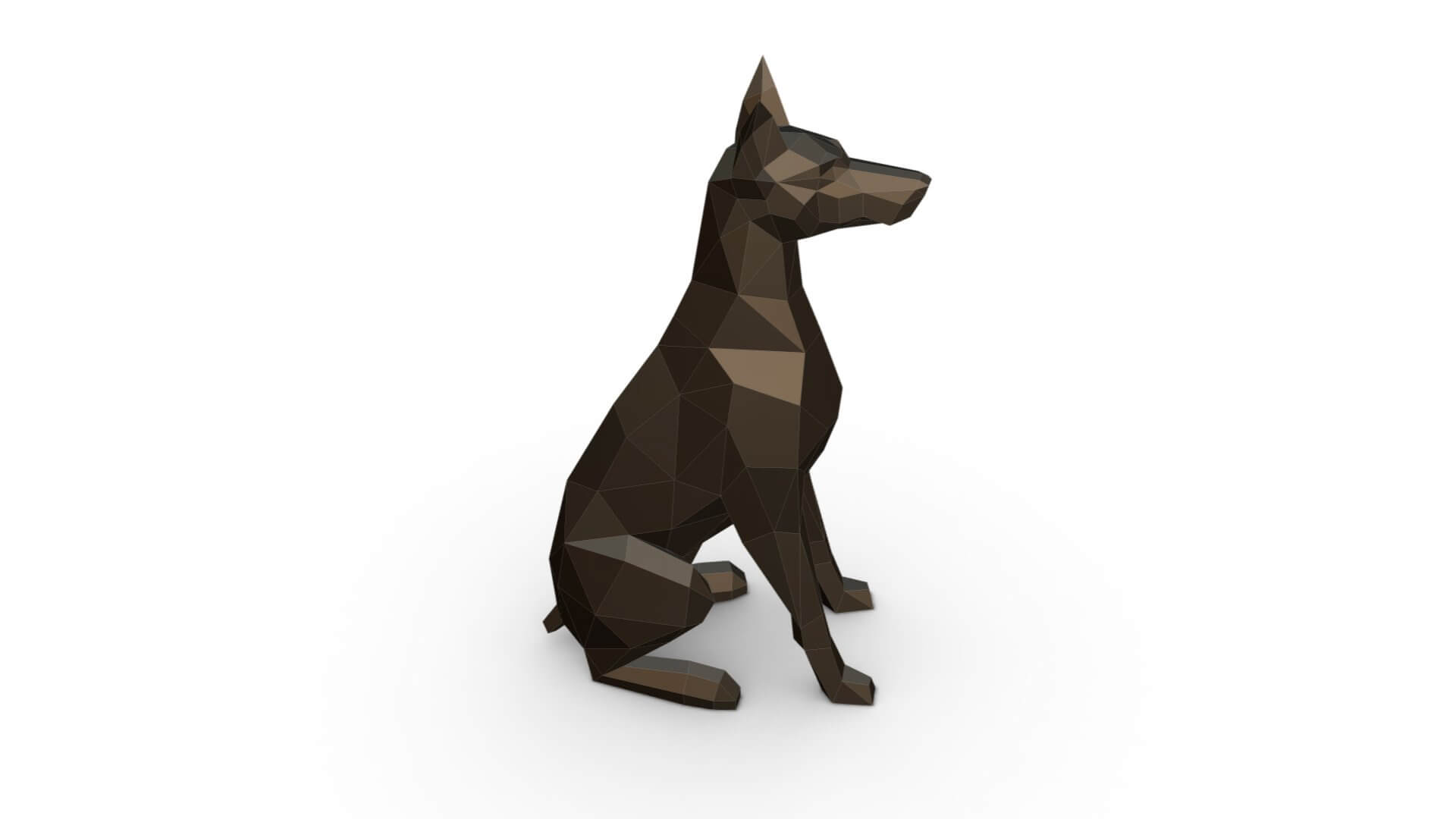 Low Poly Doberman - 3D Model by lowpoly_print
