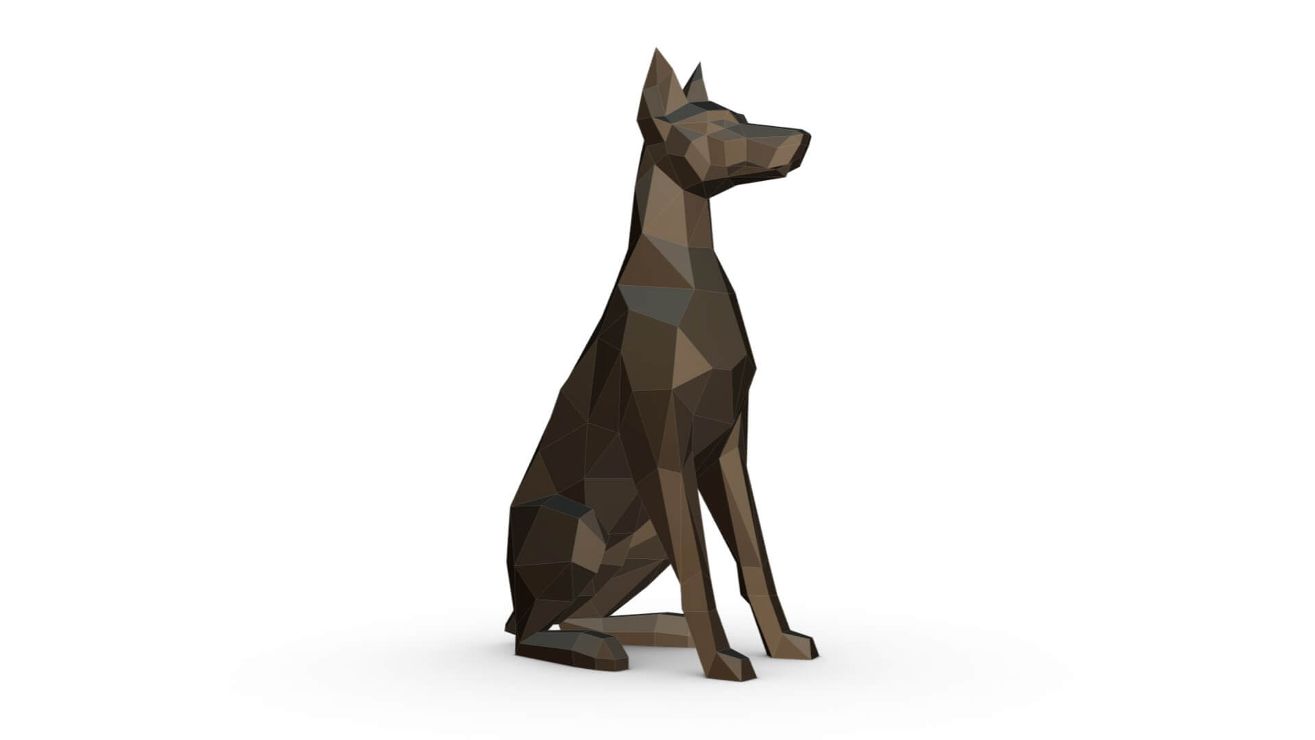 Low Poly Doberman - 3D Model by lowpoly_print