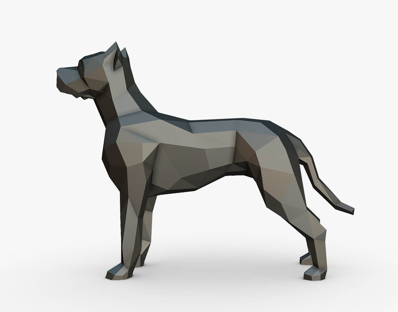 Dogo Argentino - 3D Print Model by lowpoly_print