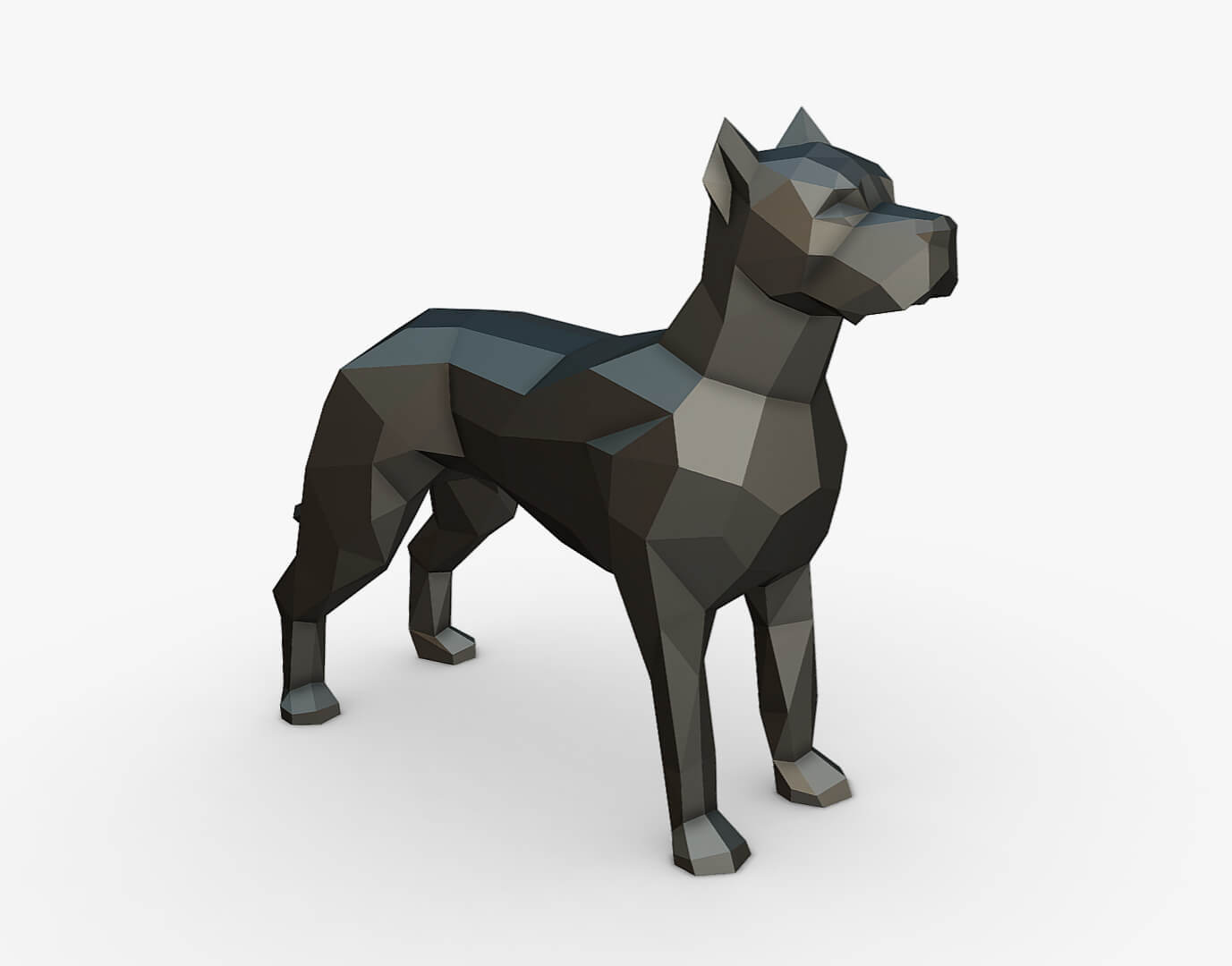 Dogo Argentino - 3D Print Model by lowpoly_print