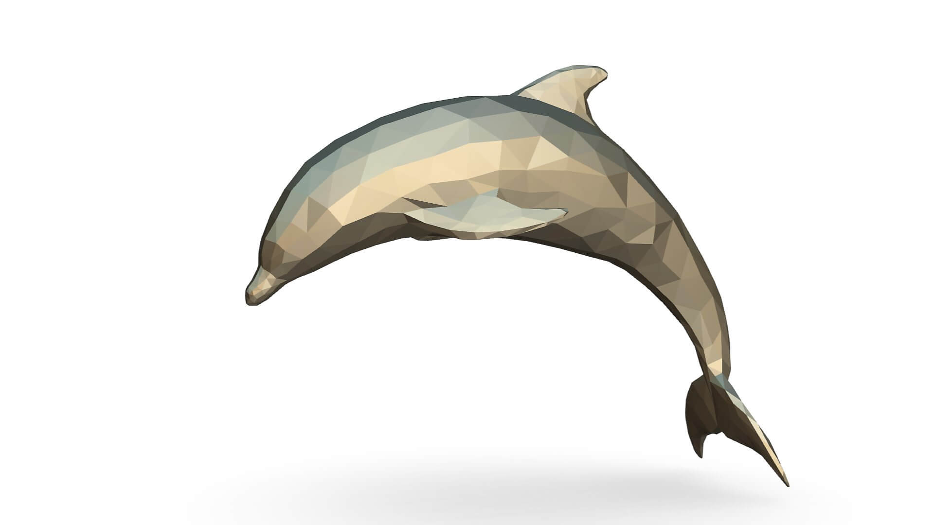 Low Poly Dolphin Figure - 3D Model by lowpoly_print