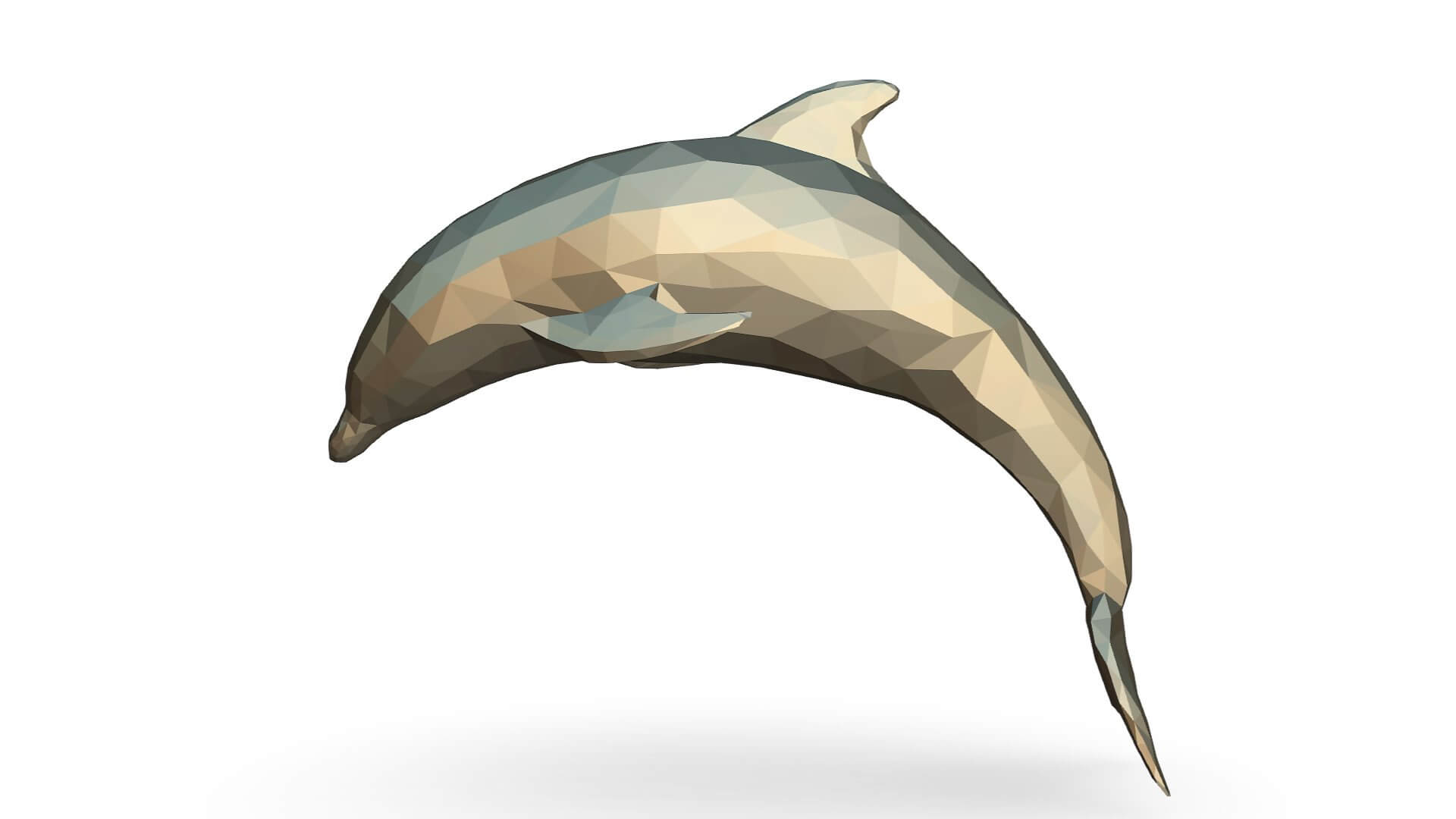 Low Poly Dolphin Figure - 3D Model by lowpoly_print