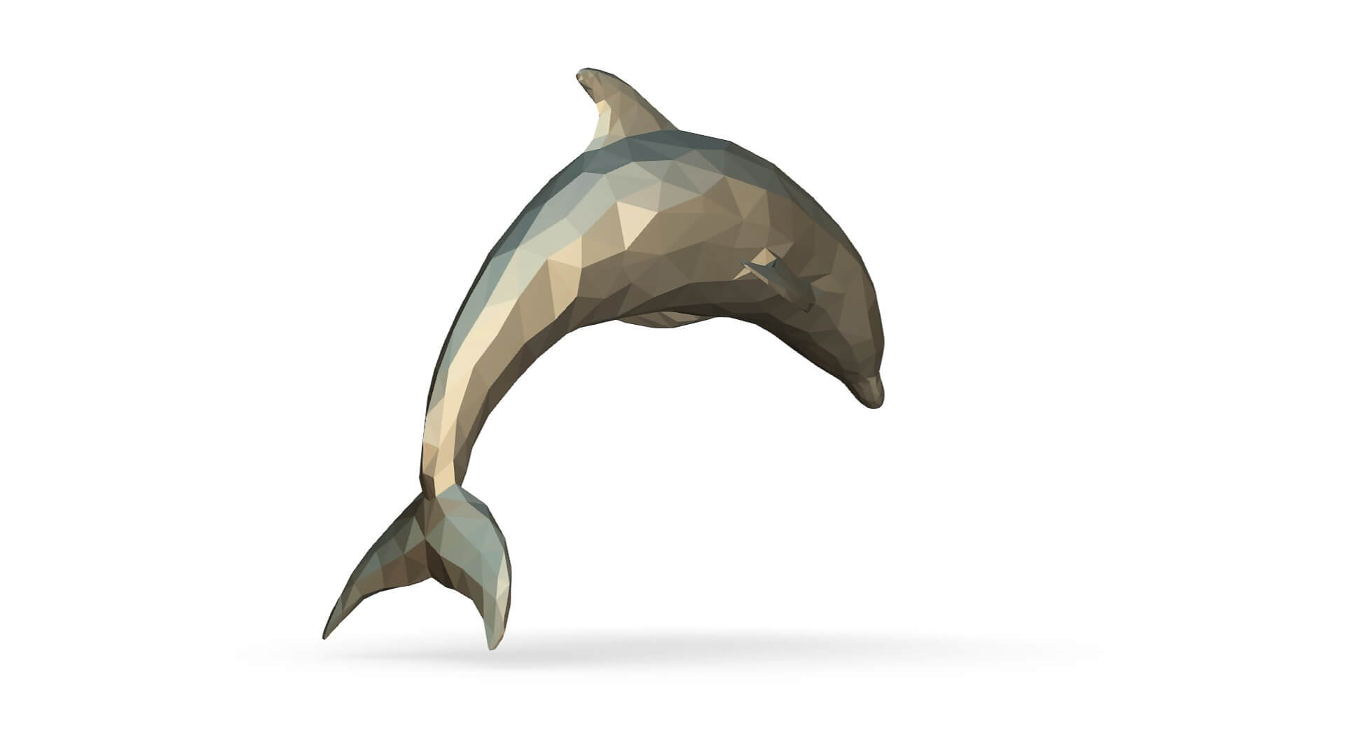 Low Poly Dolphin Figure - 3D Model by lowpoly_print