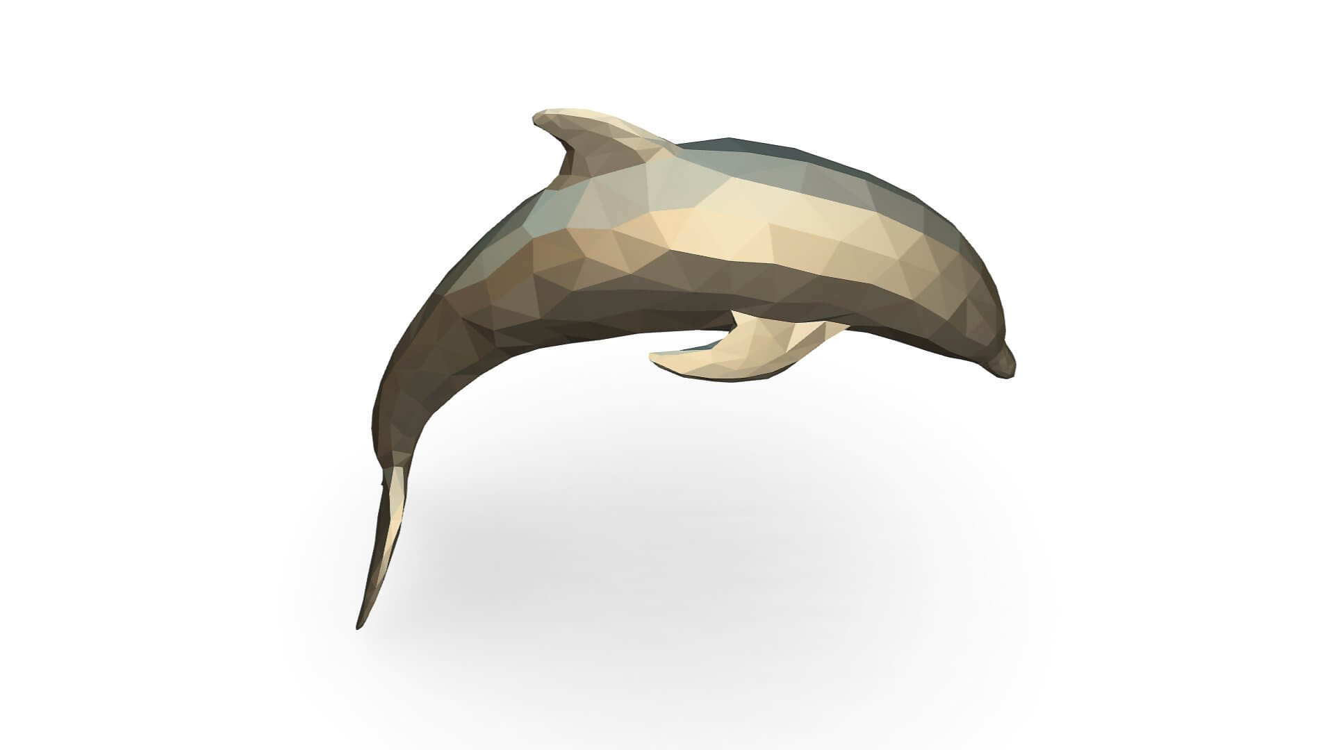 Low Poly Dolphin Figure - 3D Model by lowpoly_print