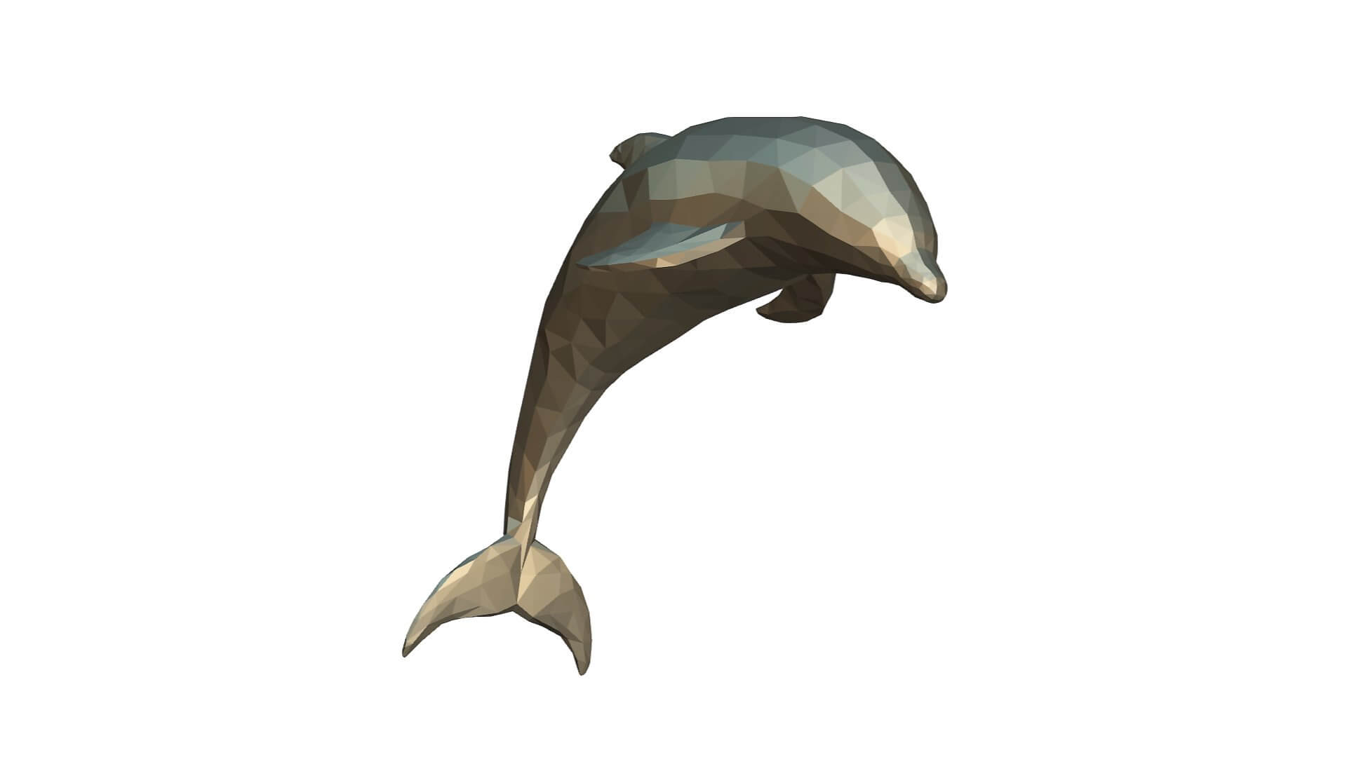 Low Poly Dolphin Figure - 3D Model by lowpoly_print