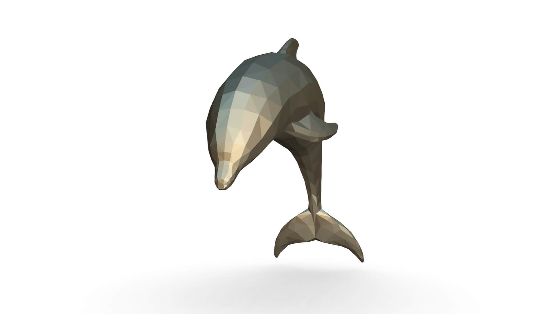 Low Poly Dolphin Figure - 3D Model by lowpoly_print