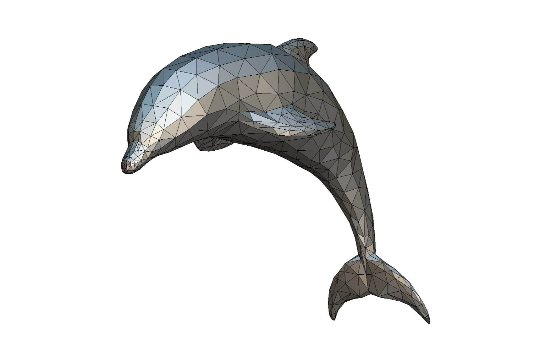 Low Poly Dolphin Figure - 3D Model by lowpoly_print