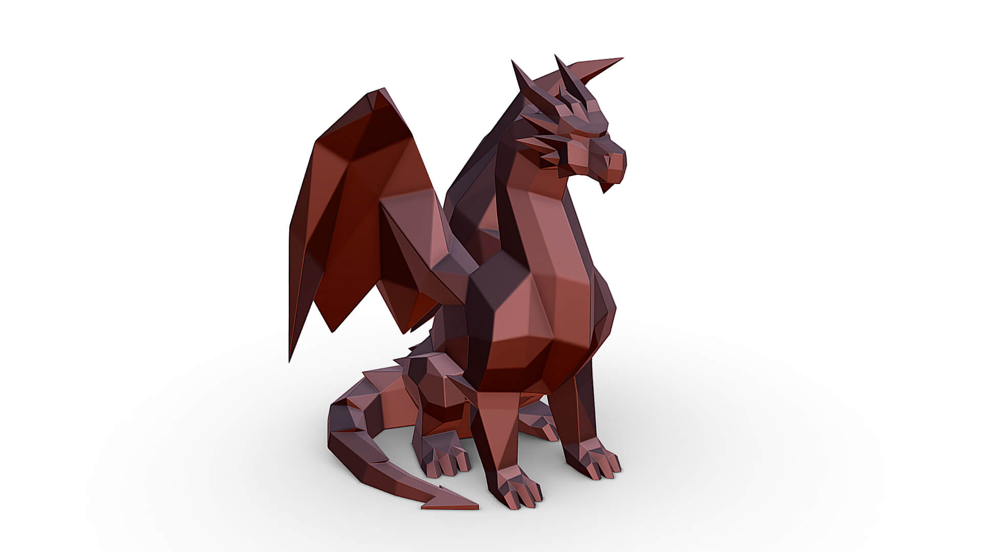 Dragon low poly - 3D Model by lowpoly_print