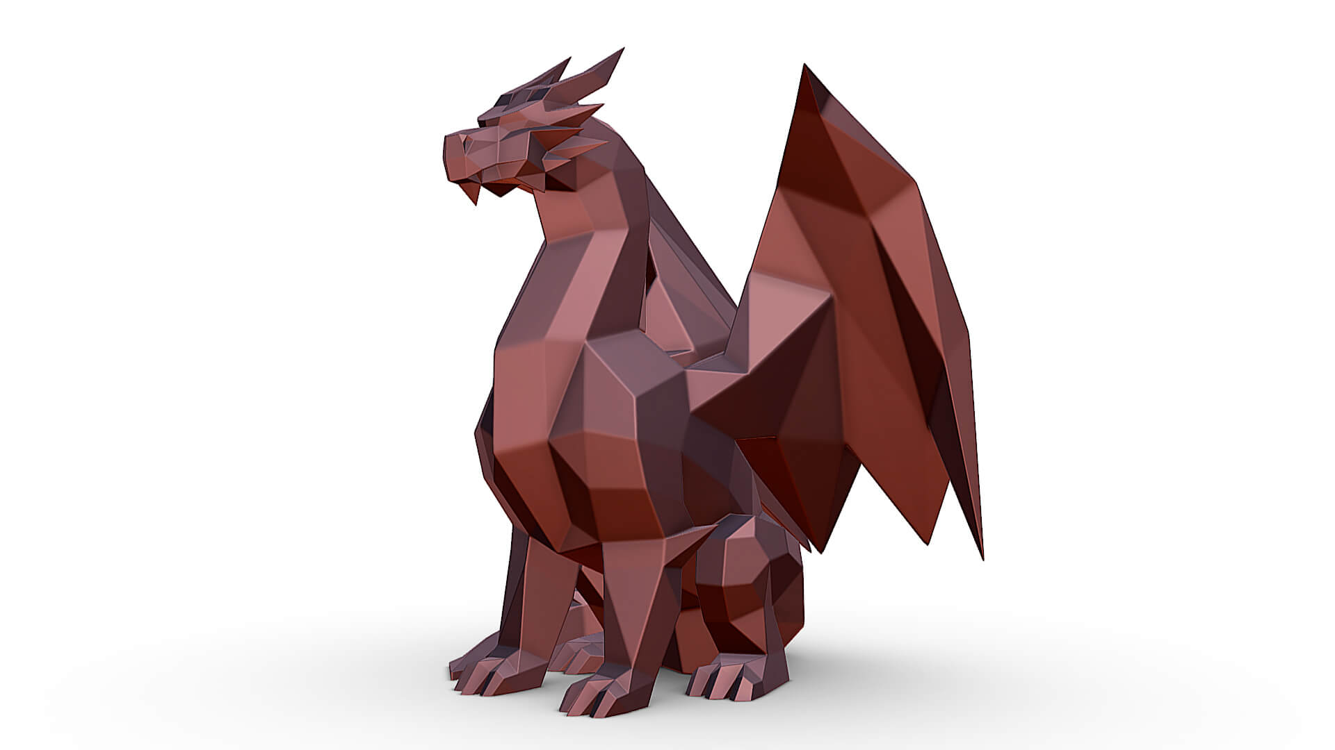Dragon low poly - 3D Model by lowpoly_print