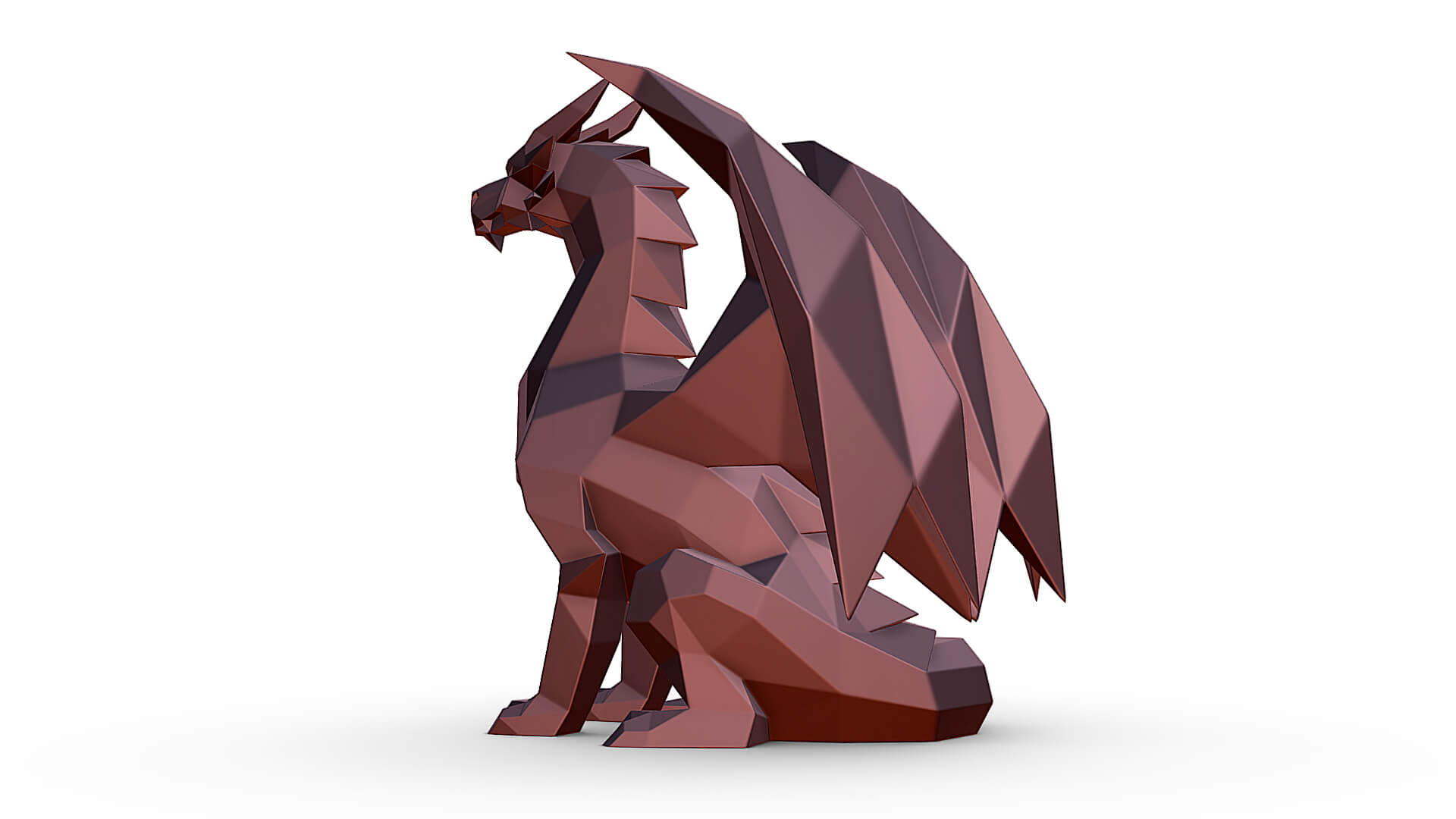 Dragon low poly - 3D Print Model by lowpoly_print