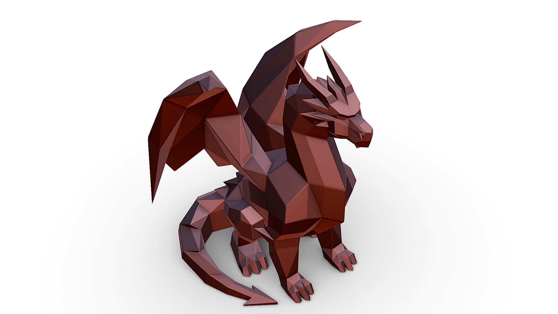 Dragon low poly - 3D Model by lowpoly_print