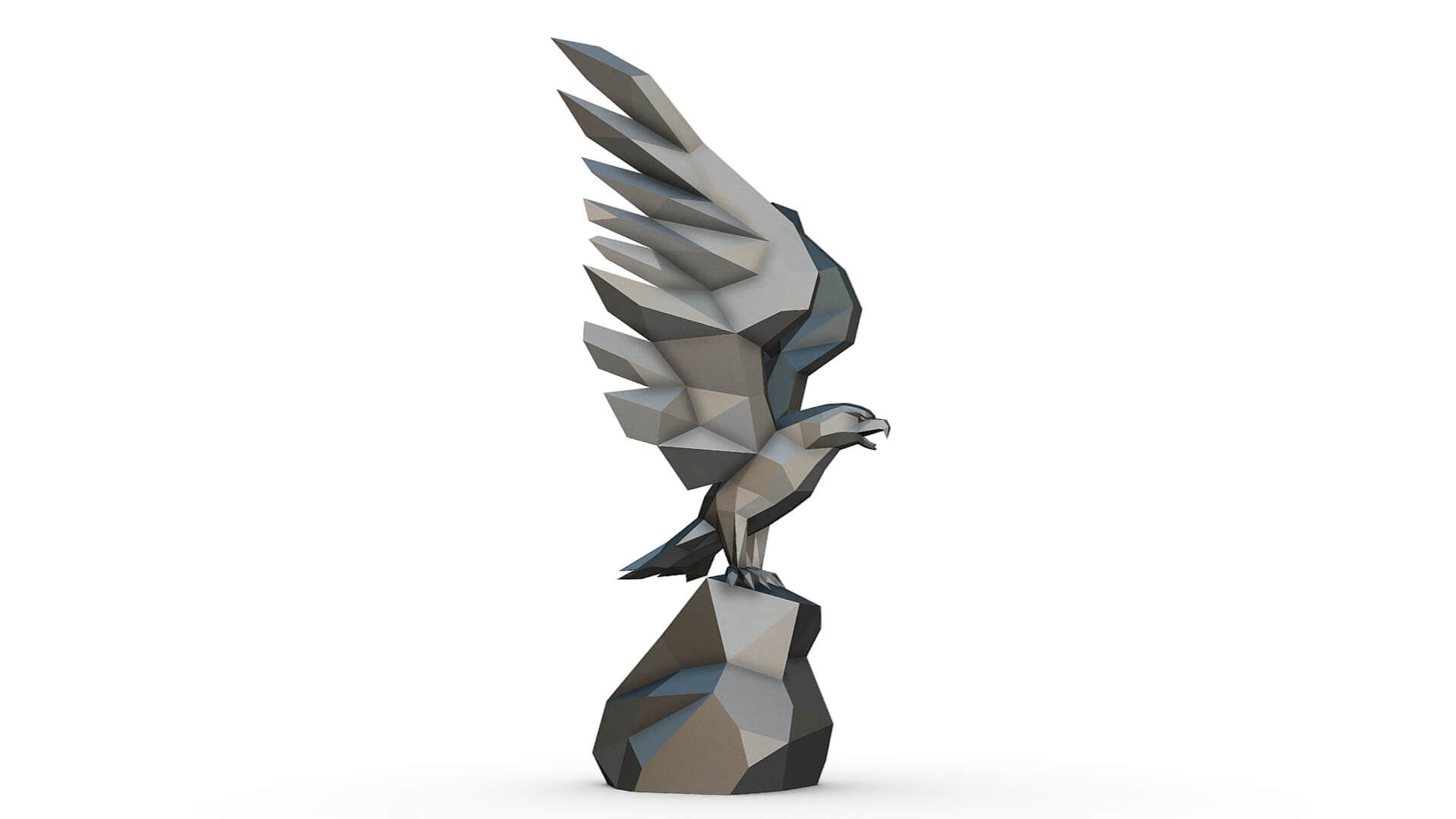 Low Poly Eagle Figure - 3D Model by lowpoly_print