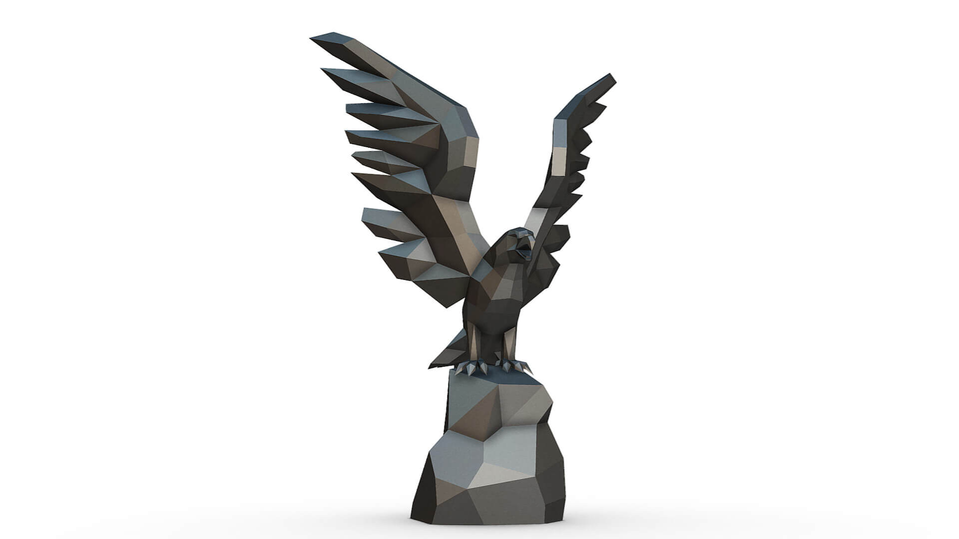 Low Poly Eagle Figure - 3D Model by lowpoly_print