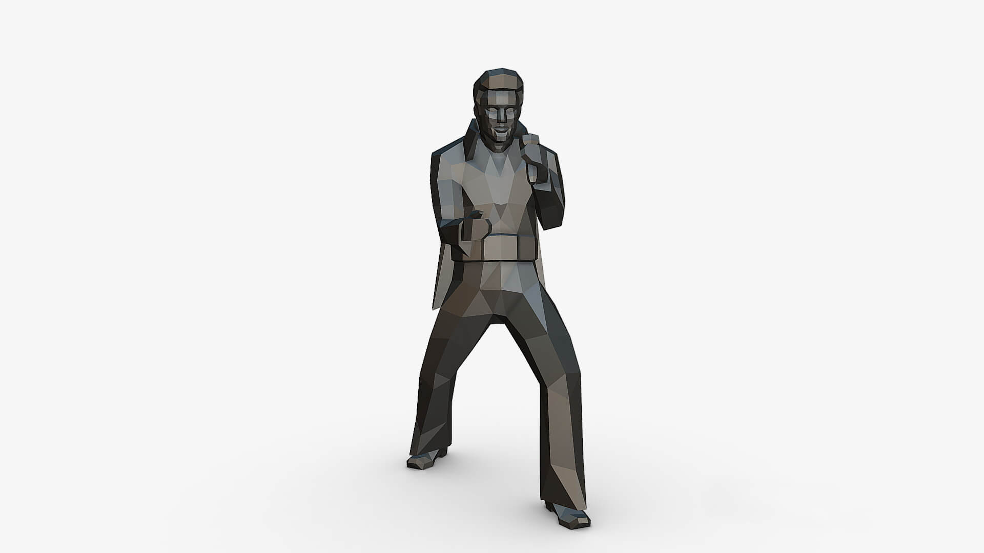 Elvis Low Poly - 3D Print Model by lowpoly_print