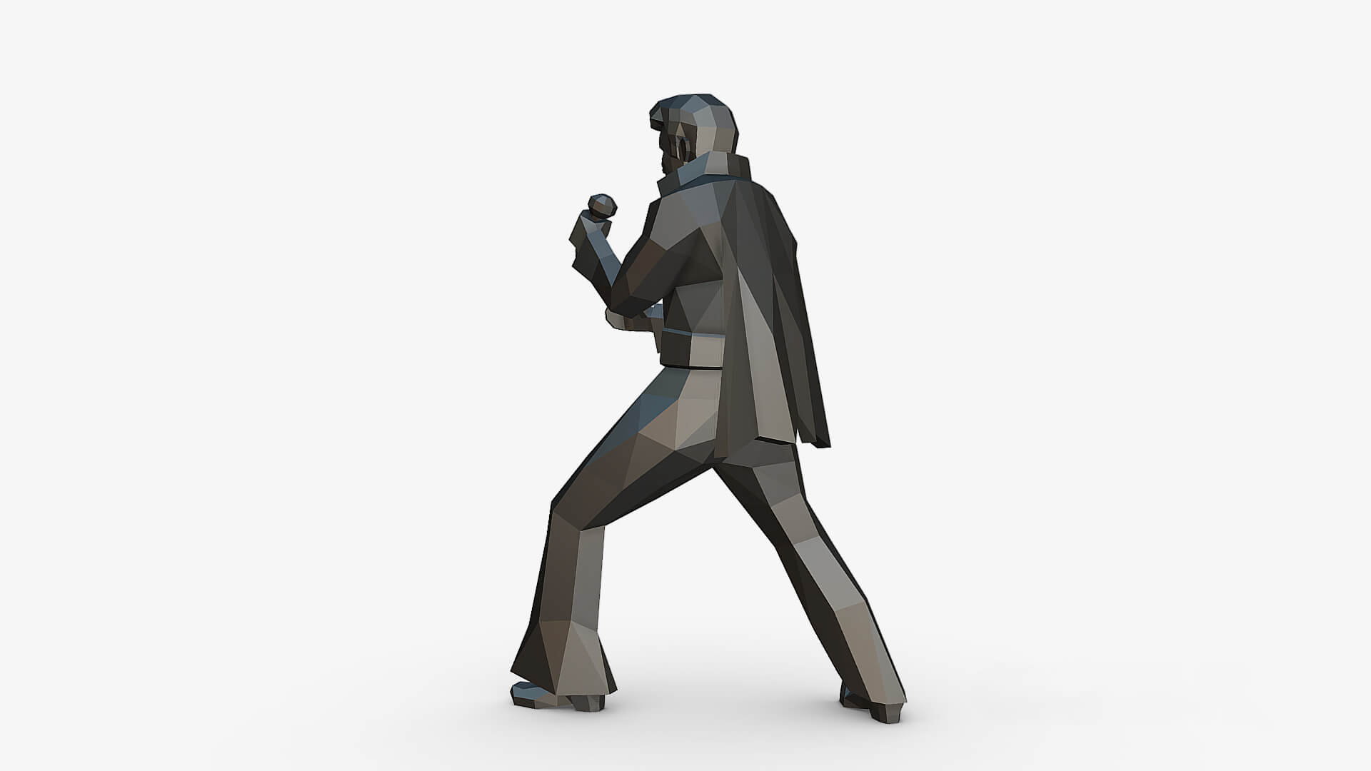 Elvis Low Poly - 3D Print Model by lowpoly_print