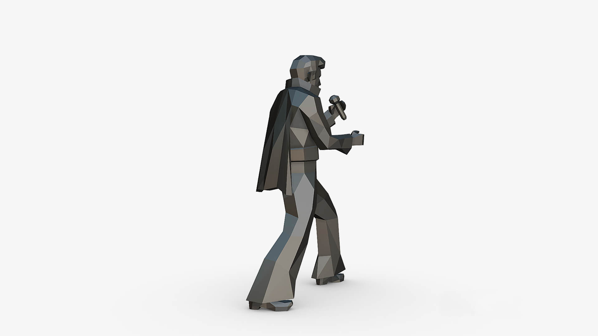Elvis Low Poly - 3D Print Model by lowpoly_print