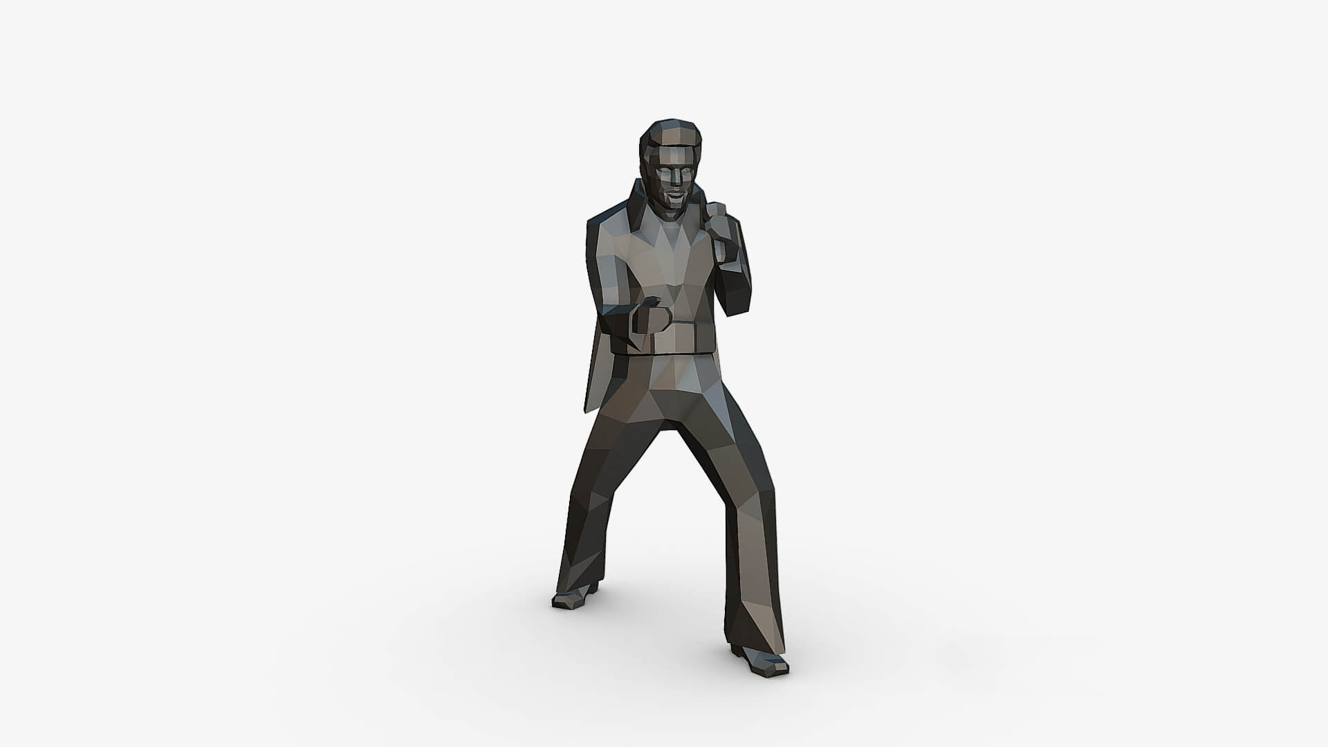 Elvis Low Poly - 3D Print Model by lowpoly_print