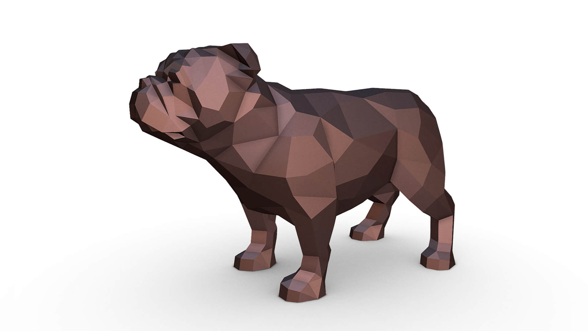 Low Poly English Bulldog - 3D Model by lowpoly_print