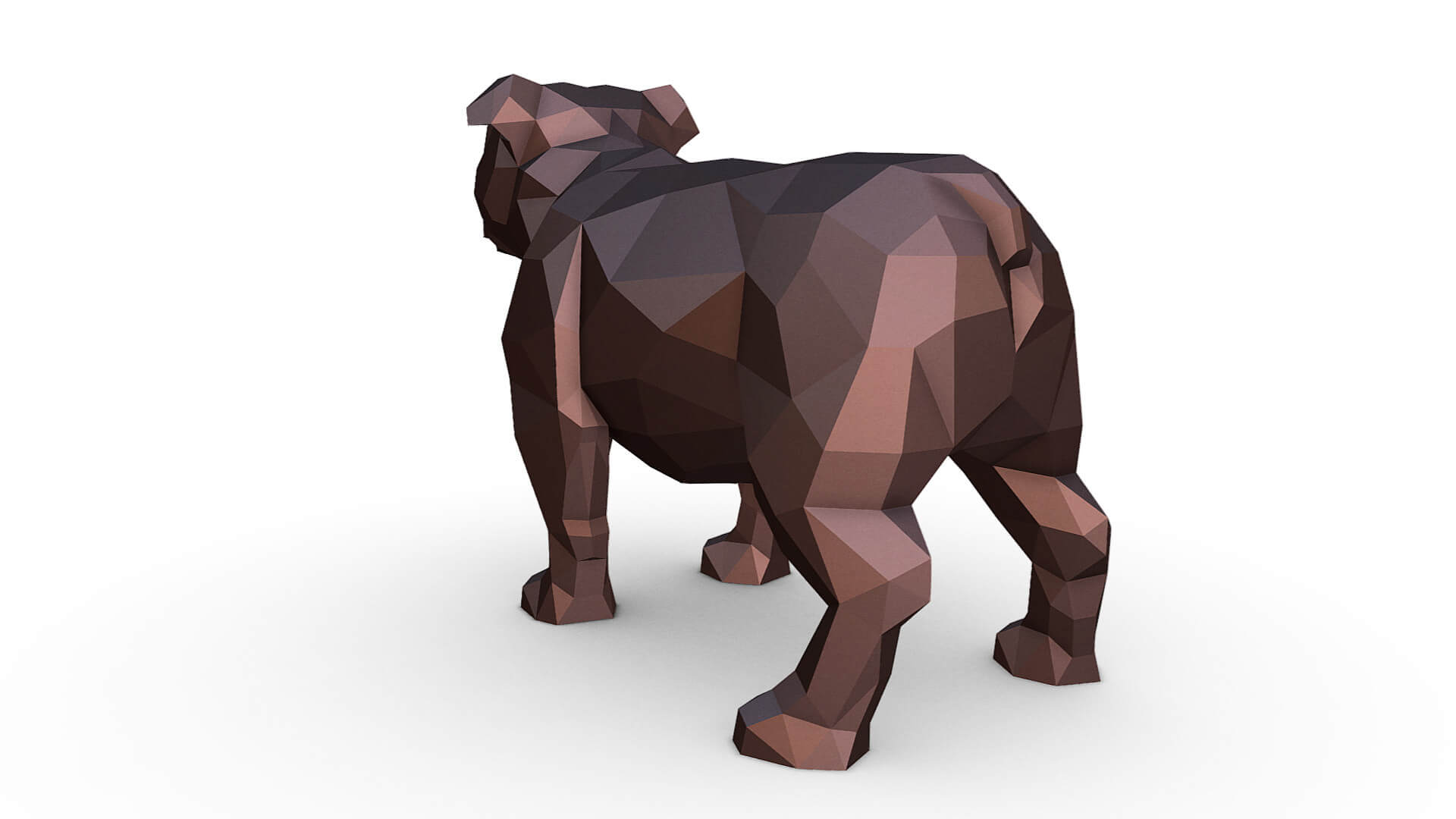 Low Poly English Bulldog - 3D Model by lowpoly_print