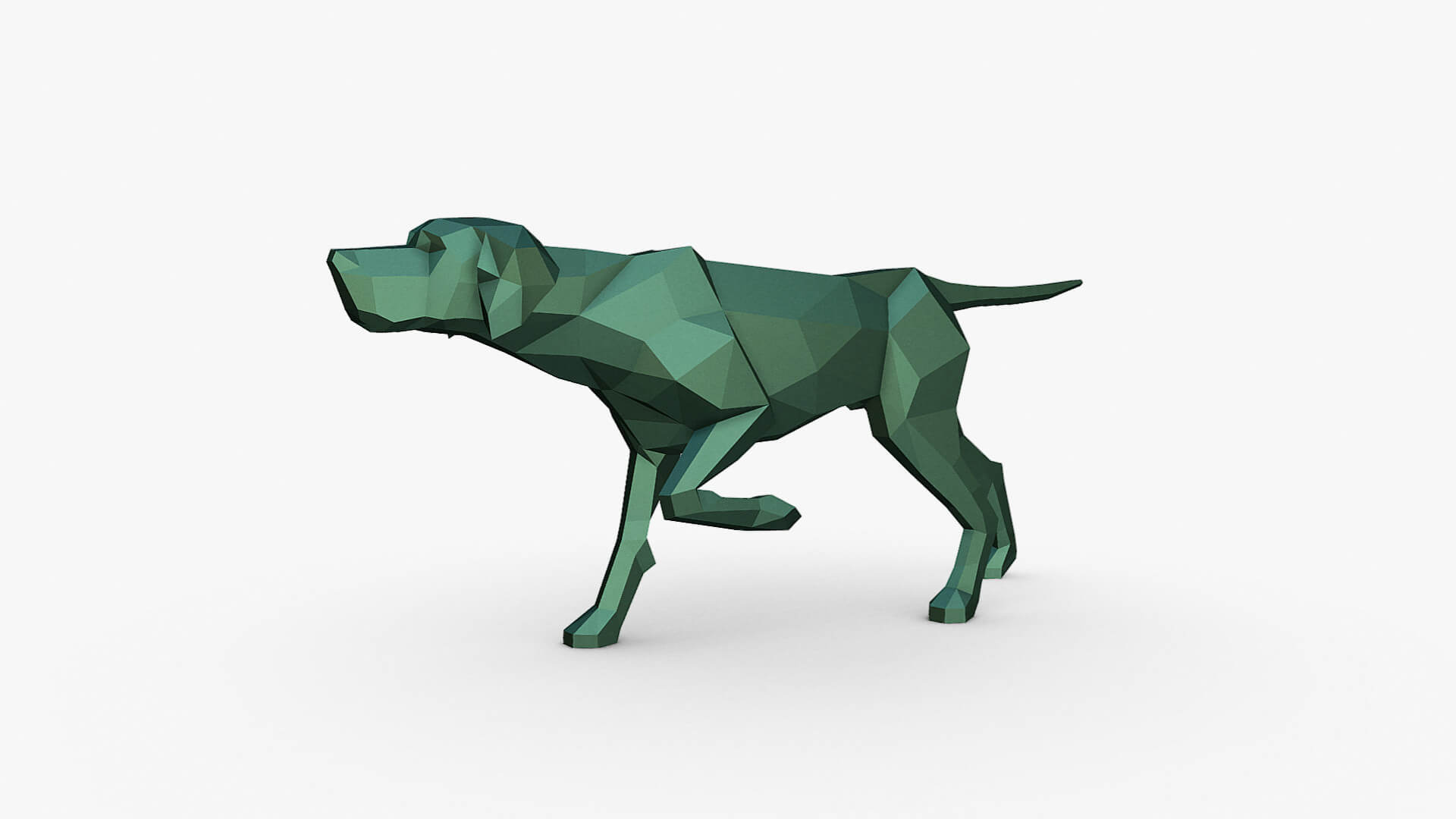 Low Poly English Pointer - 3D Model by lowpoly_print