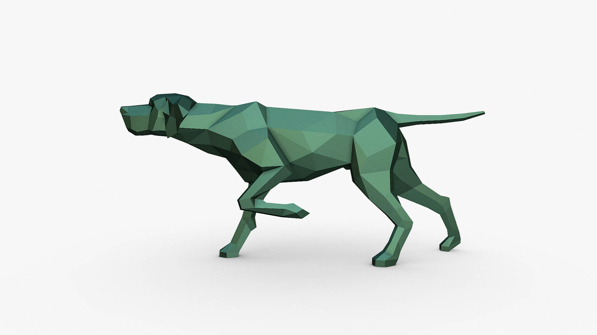 Low Poly English Pointer - 3D Model by lowpoly_print